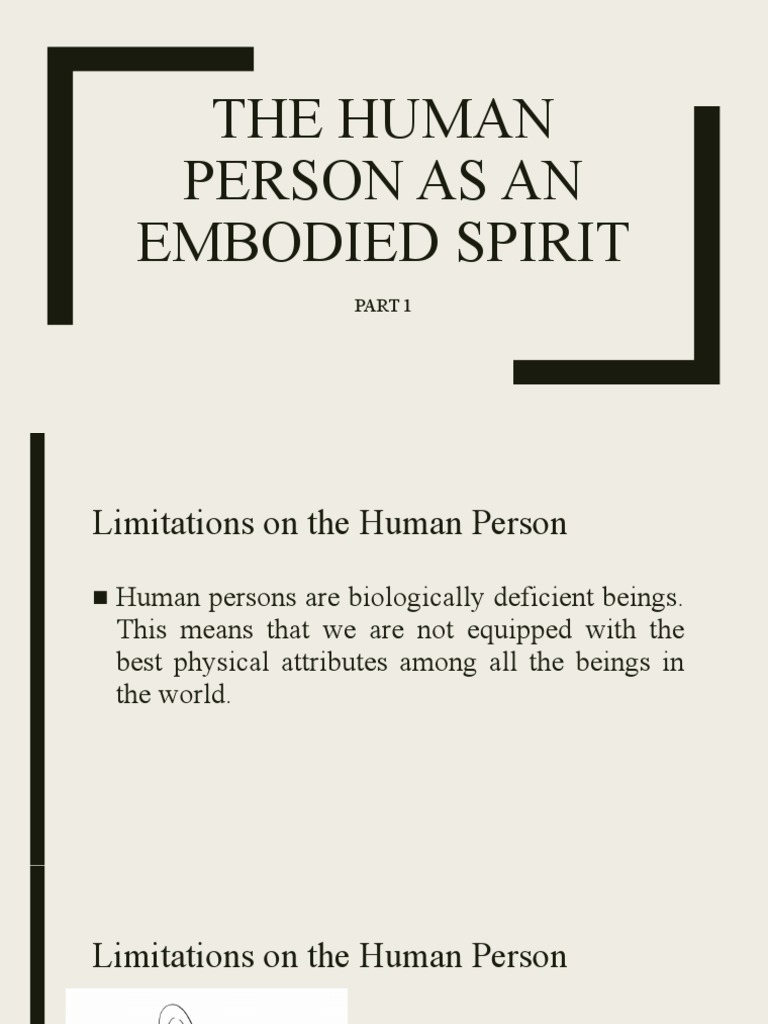 The Human Person As An Embodied Spirit | PDF | Transcendence ...