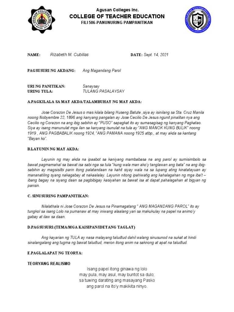 Panunuri Tula Format | PDF