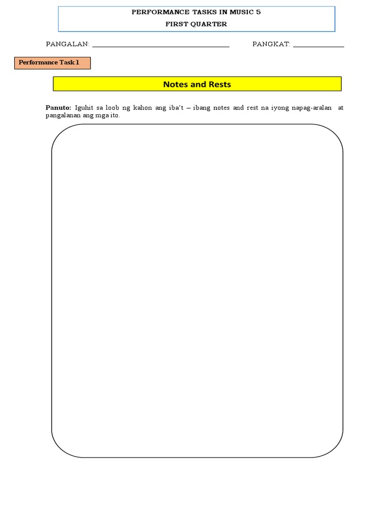 Performance Task Q1 Music 5 | PDF