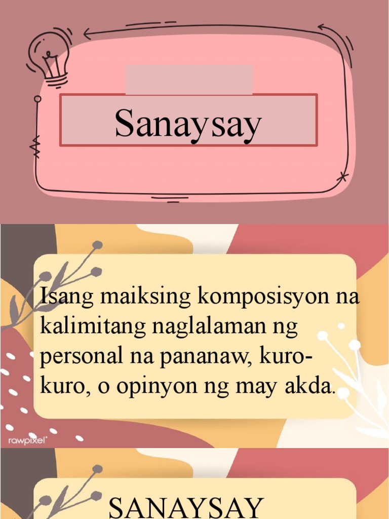 Sanaysay | PDF