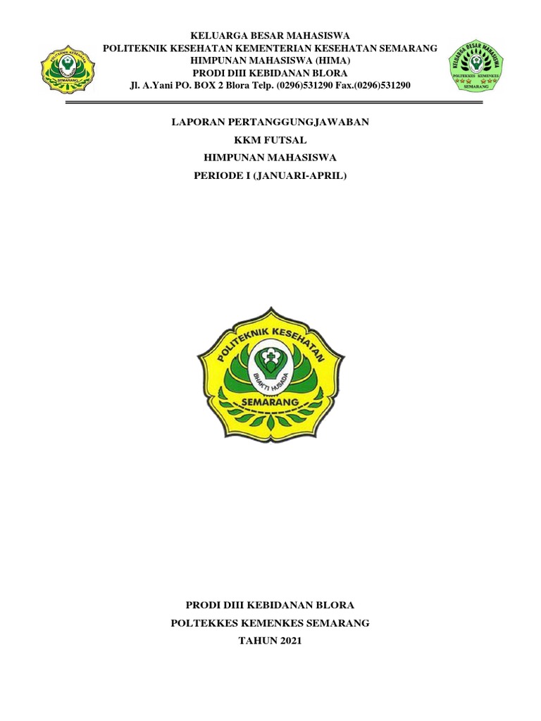 LPJ KKM Futsal Periode 1 2020-2021 | PDF | Pengembangan Diri | Kesehatan Holistik