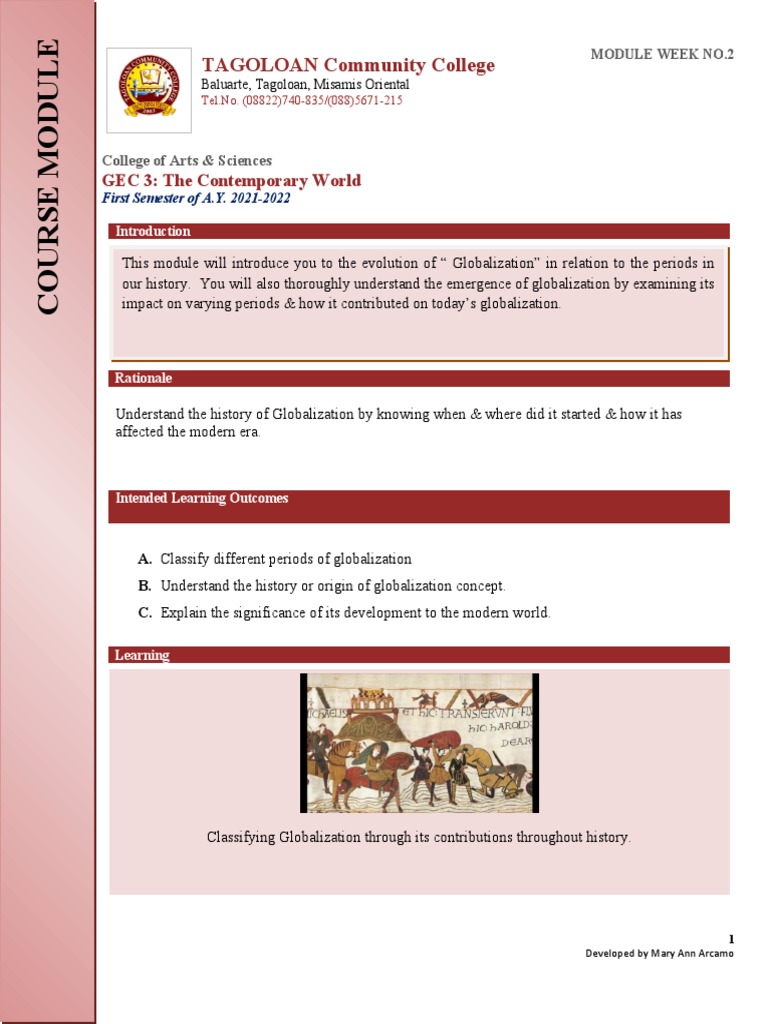 GEC3 Module Week 2 | PDF | Globalization | Trade