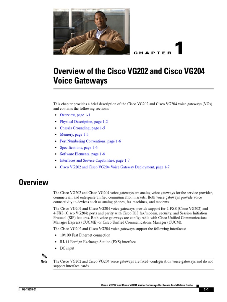Overview of The Cisco VG202 and Cisco VG204 Voice Gateways | PDF ...