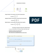 An Introduction To Fractions | PDF | Fraction (Mathematics) | Numbers