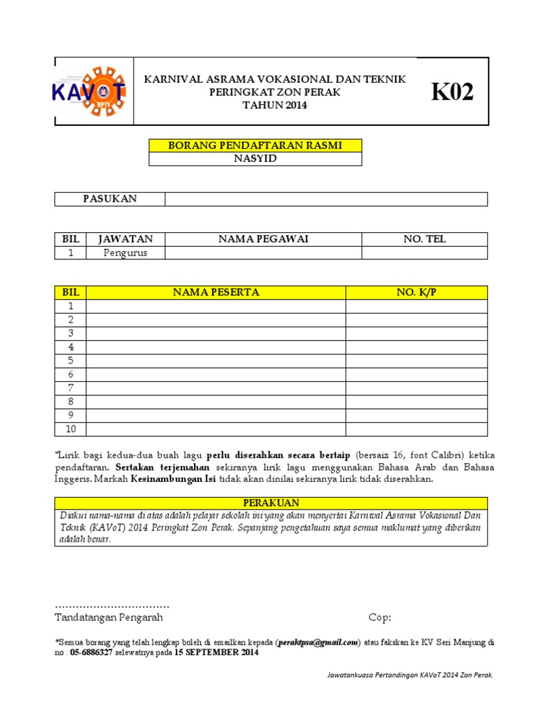 REGISTRATION FORMS | PDF