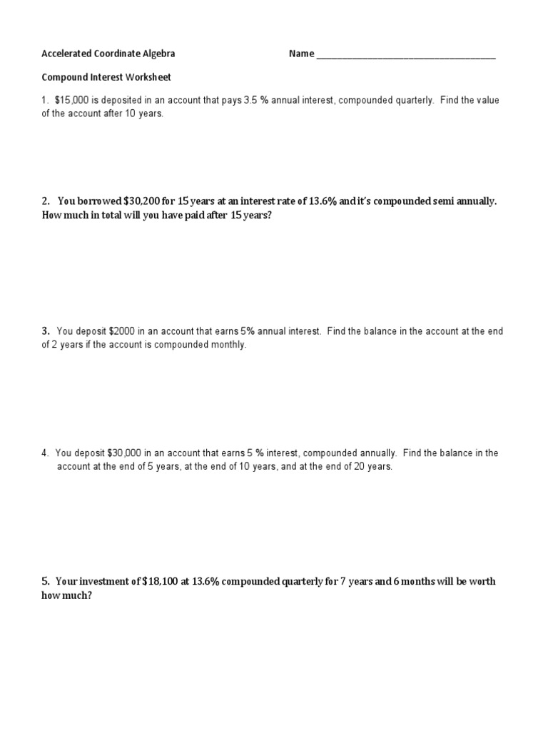 Compound Int Ws | PDF