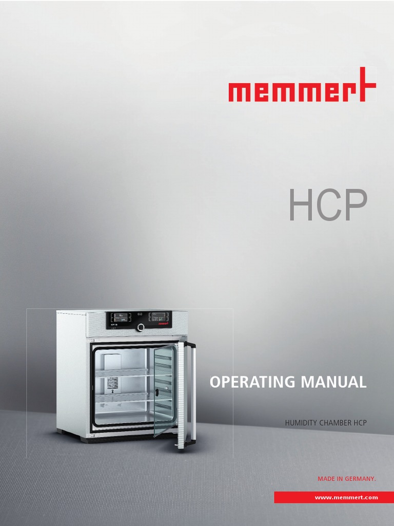 Operating Manual OPE: Humidity Chamber HCP | PDF | Usb | Humidity