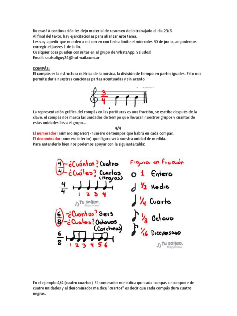 Clase 11 Compás-Archivo 2 | PDF | Ritmo y medidor | Elementos de la música