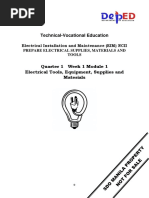 Quarter 1 Week 1: Electrical Installation and Maintenance (EIM) Grade ...