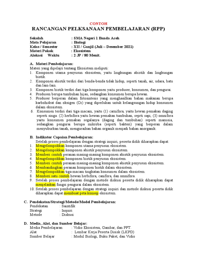 CONTOH RPP-Inovatif Ok | PDF