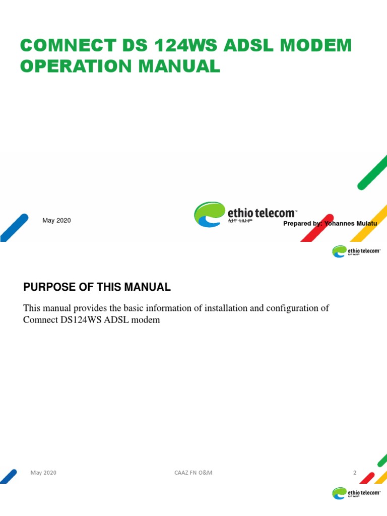 Configurtion Manual For Comnect DS 124WS ADSL + Wi-Fi Modem | PDF | Wi ...
