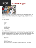 Non-Literary Text Types & Their Features | PDF | Communication | Writing