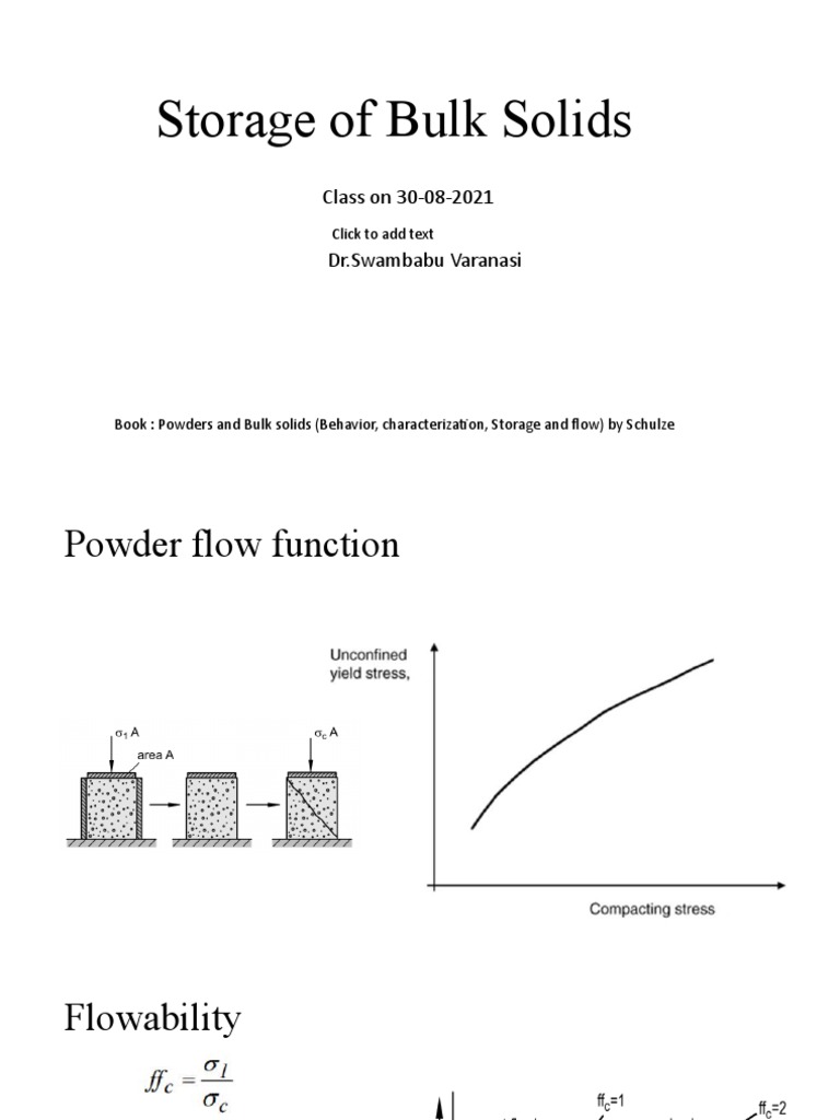 Storage of Bulk Solids - 3 | PDF | Stress (Mechanics) | Friction