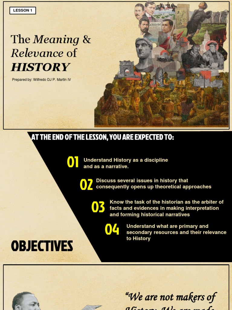 The Meaning &: Relevance of | PDF | Primary Sources | Historian