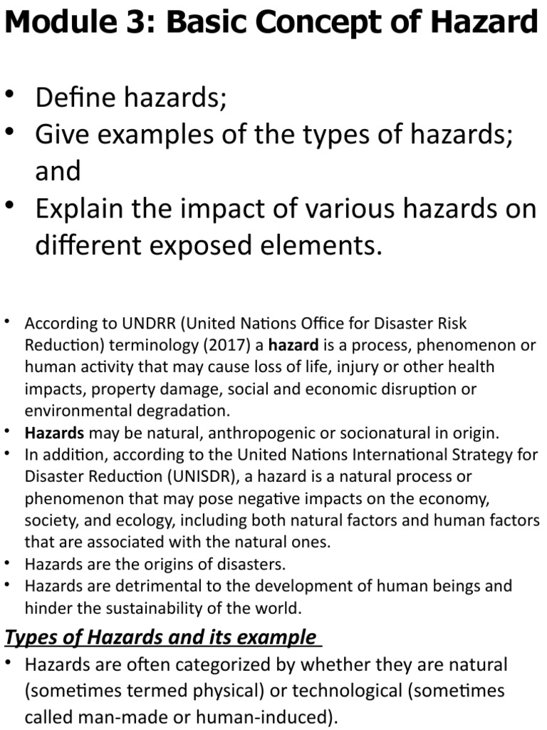 DRRR Module 3 Basic Concept of Hazard | PDF | Hazards | Thunderstorm