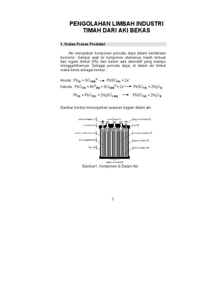 Timah Dari Aki Bekas | PDF | Griya & Taman | Sains & Matematika