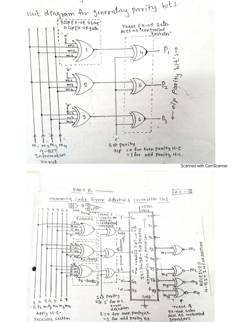 Hamming Code Circuit Diagram | PDF