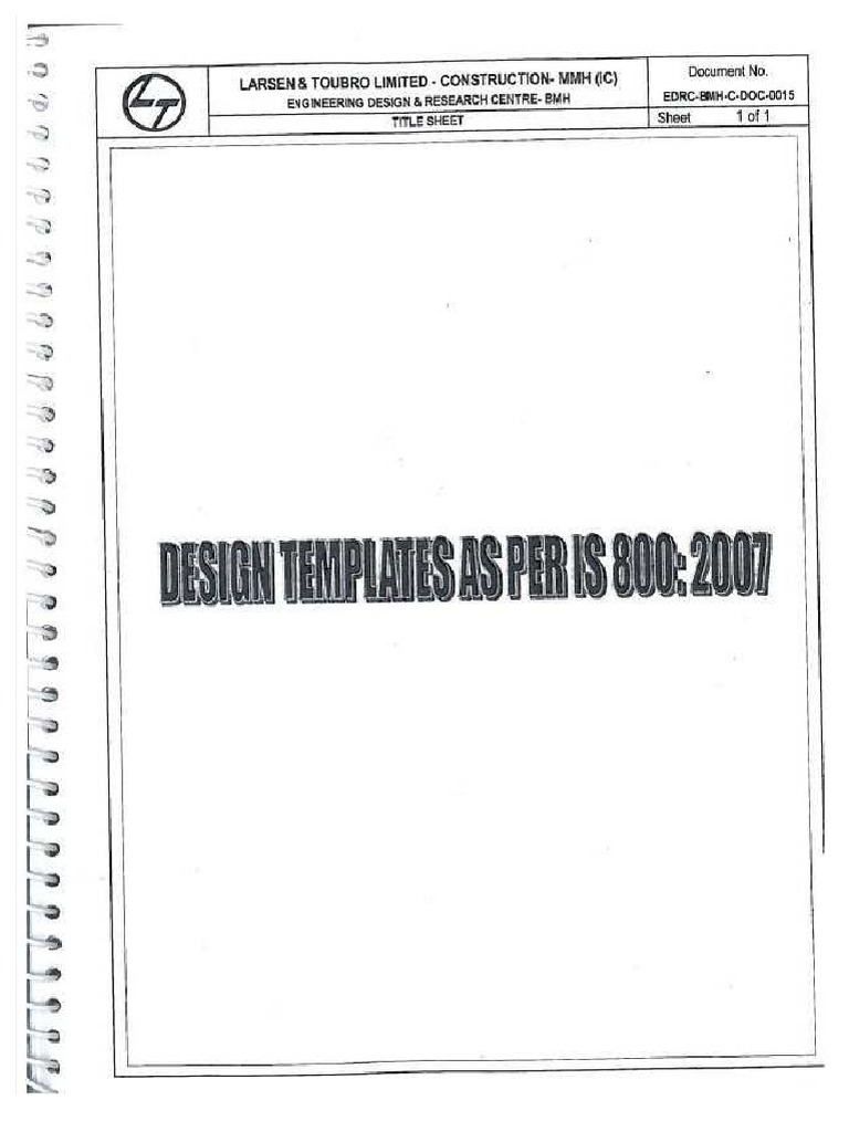Steel Member Design L & T | PDF