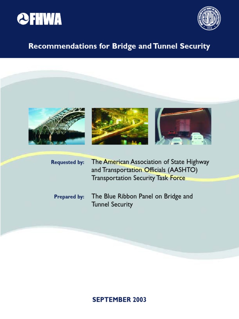 Bridge and Tunnel Security Recommendations | PDF | Vulnerability ...