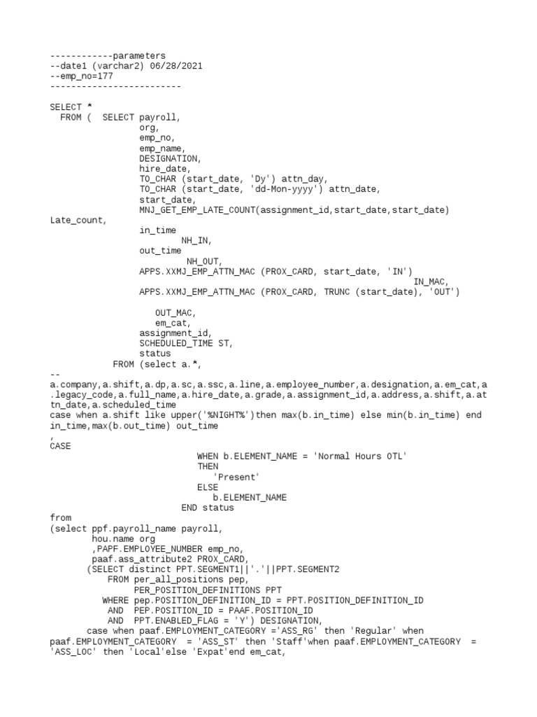 Attendance Query | PDF