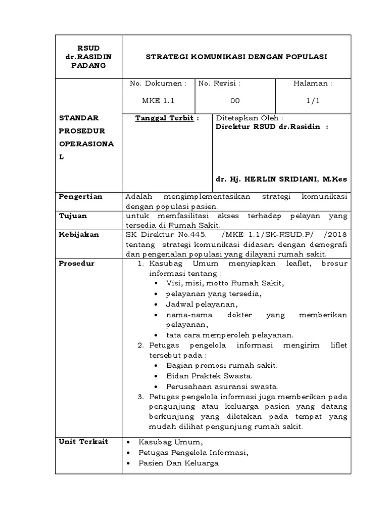 Spo Mke 1.1 Strategi Komunikasi Dengan Populasi | PDF