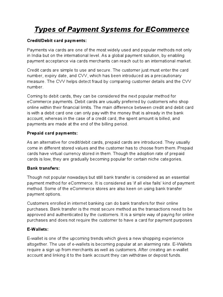 E-Commerce Assignment | PDF | Credit Card | Debit Card