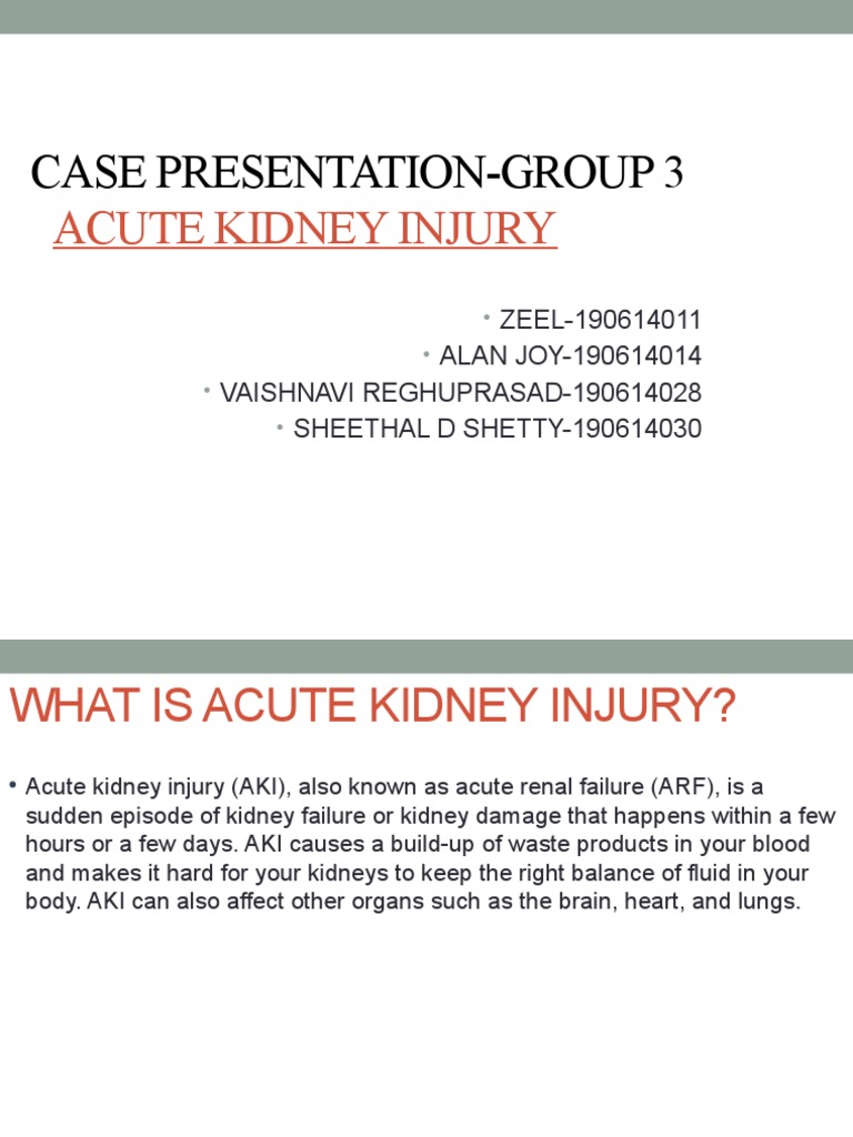 Acute Renal Failure Case Presentation GRP 3 | PDF | Dialysis | Hemodialysis
