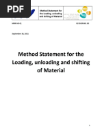 Method Statement For Unloading Material | PDF | Technology & Engineering