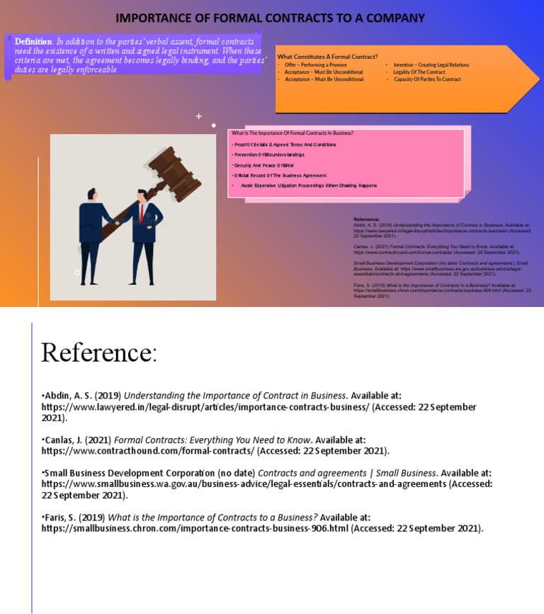 Importance of Formal Contracts To A Company | PDF | Private Law ...