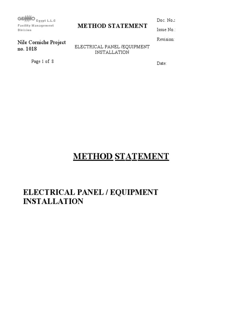 MOS Panel Installation | PDF | Personal Protective Equipment
