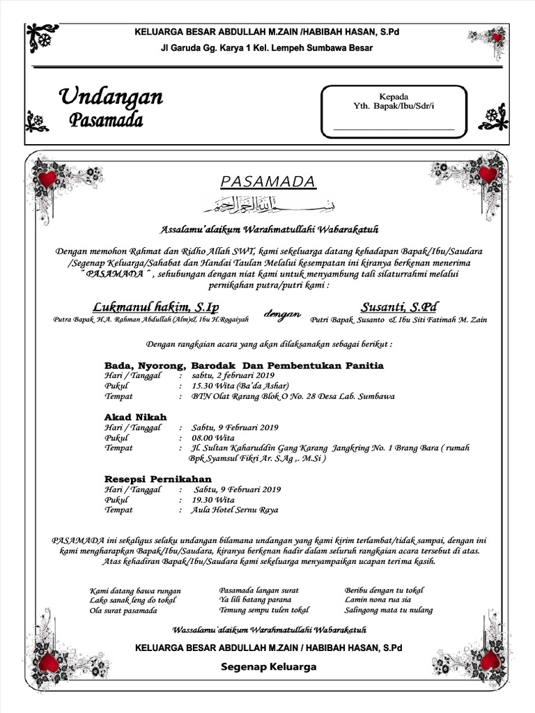 Pasamada Tau Samawa | PDF