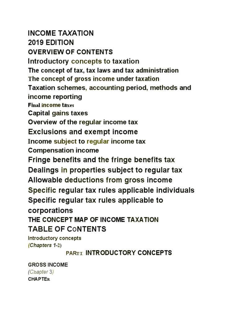 1 Introduction To Taxation | PDF | Tax Deduction | Taxes