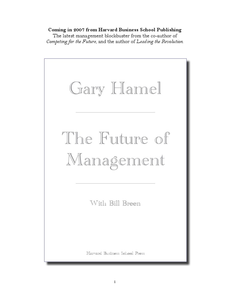 Future of Management | PDF