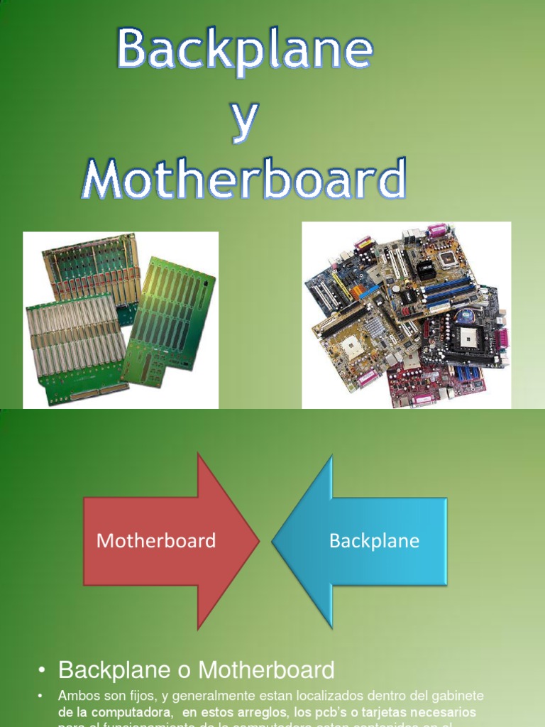 Diferencias entre Backplane y Motherboard | PDF | Ingeniería ...