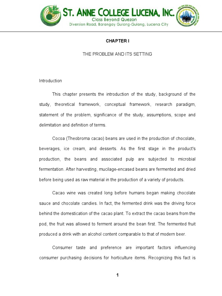 Cacao Wine Production and Its Implication | PDF | Consumer Behaviour ...