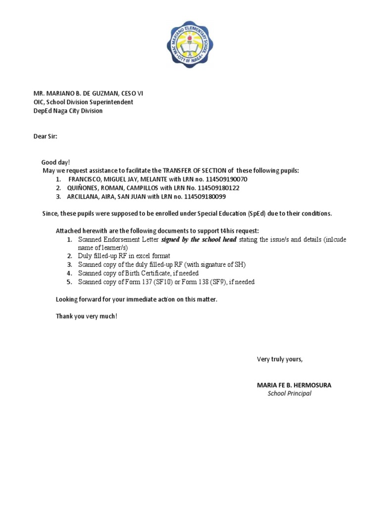 LIS Request Letter | PDF