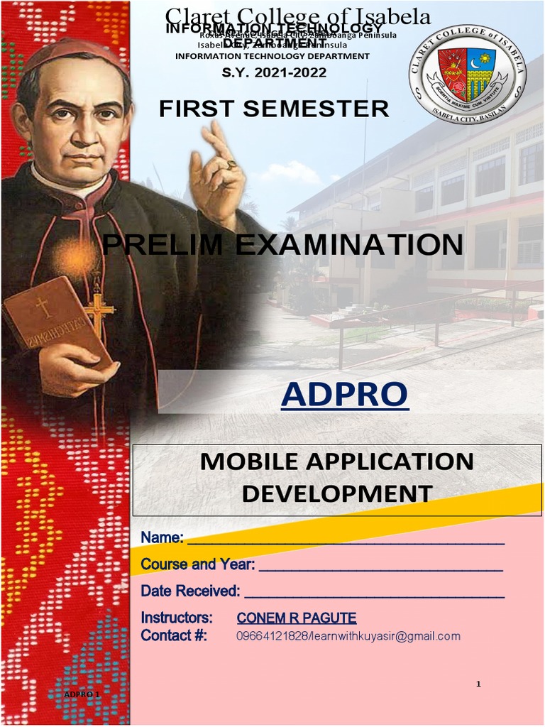 Adpro Prelim Exam | PDF | Mobile App | Android (Operating System)