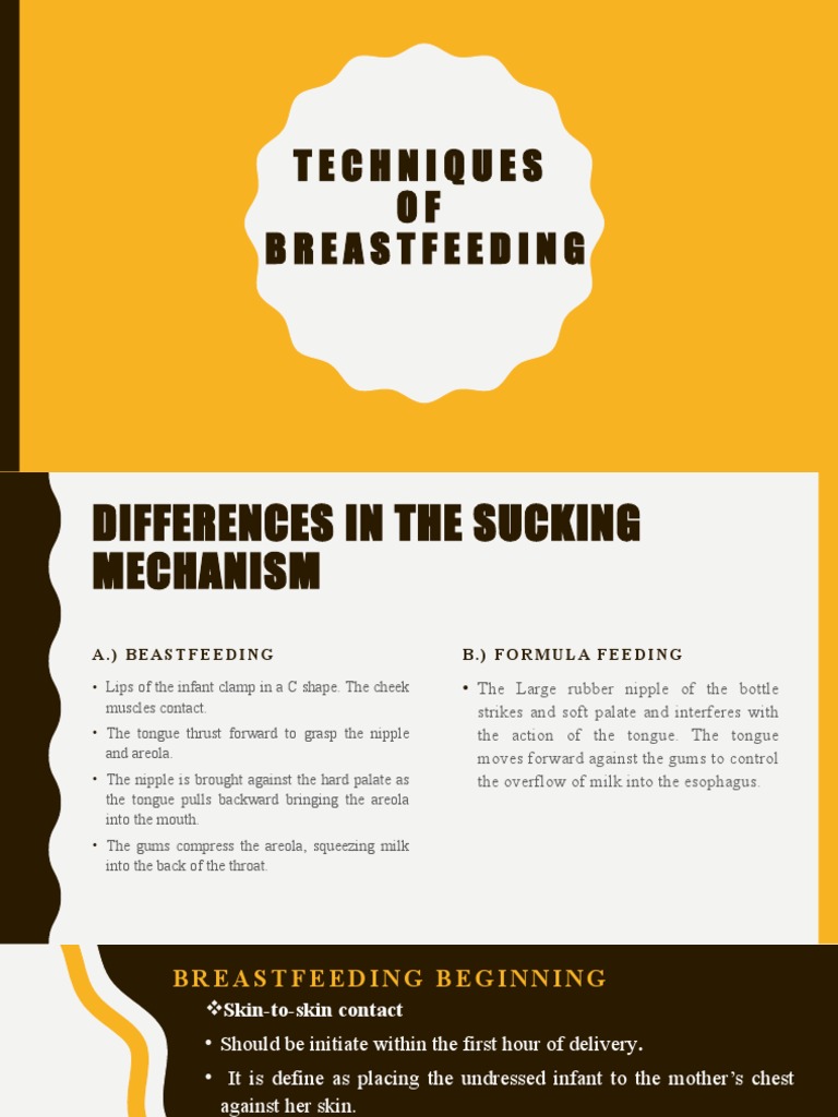 Techniques of Breastfeeding | PDF | Breastfeeding | Breast Milk