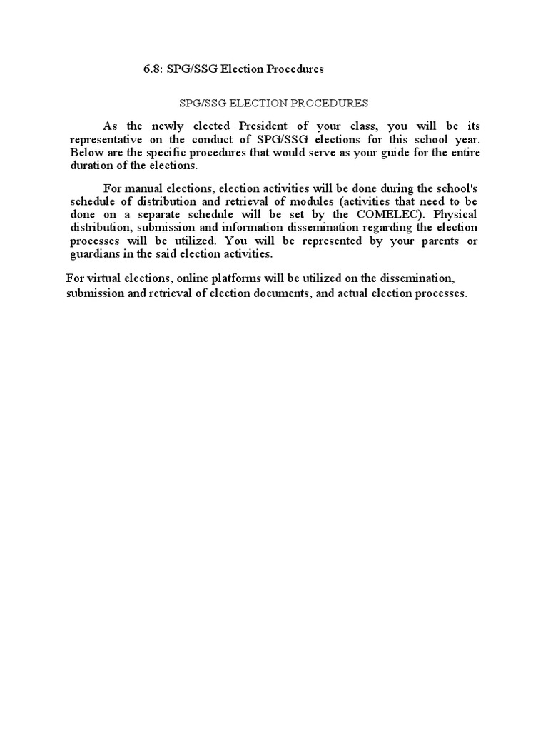 6.8. SPG - SSG Election Procedures | PDF