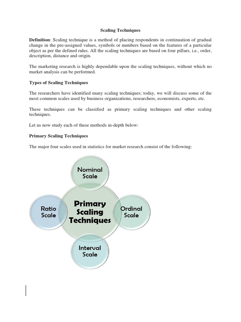 Marketing Research Scaling Techniques | PDF | Level Of Measurement ...