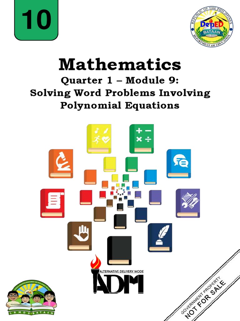 Mathematics: Quarter 1 - Module 9: Solving Word Problems Involving ...