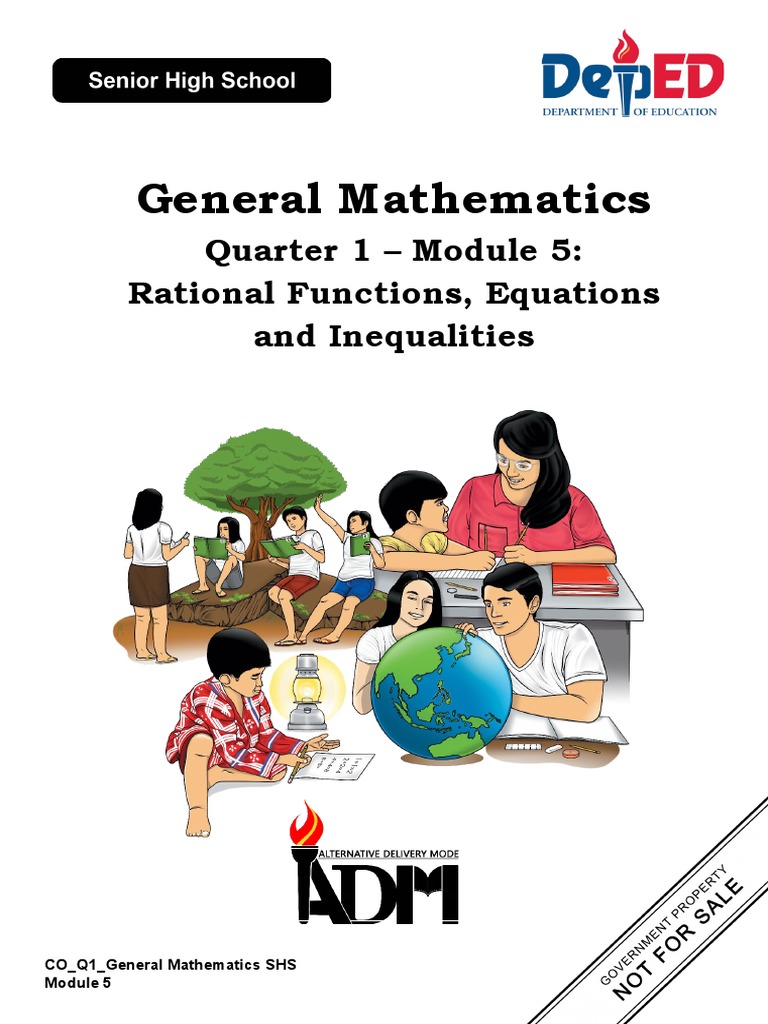 General Mathematics: Quarter 1 - Module 5: Rational Functions, Equations and Inequalities | PDF ...