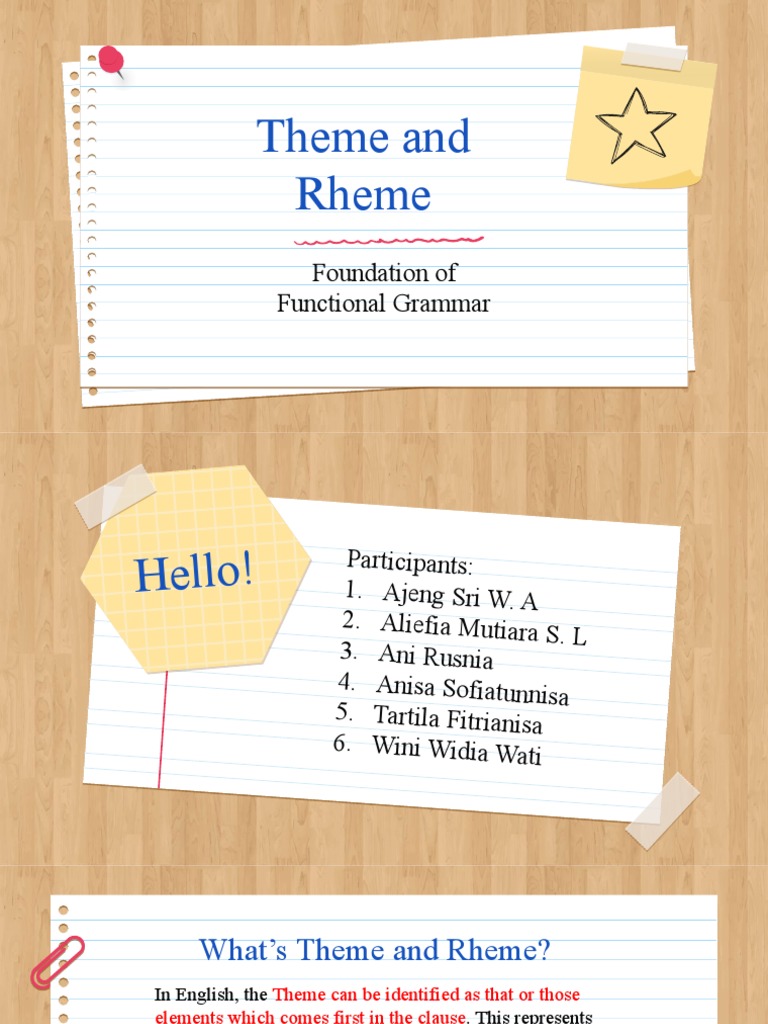 Theme and Rheme: Foundations of Functional Grammar | PDF | Clause ...