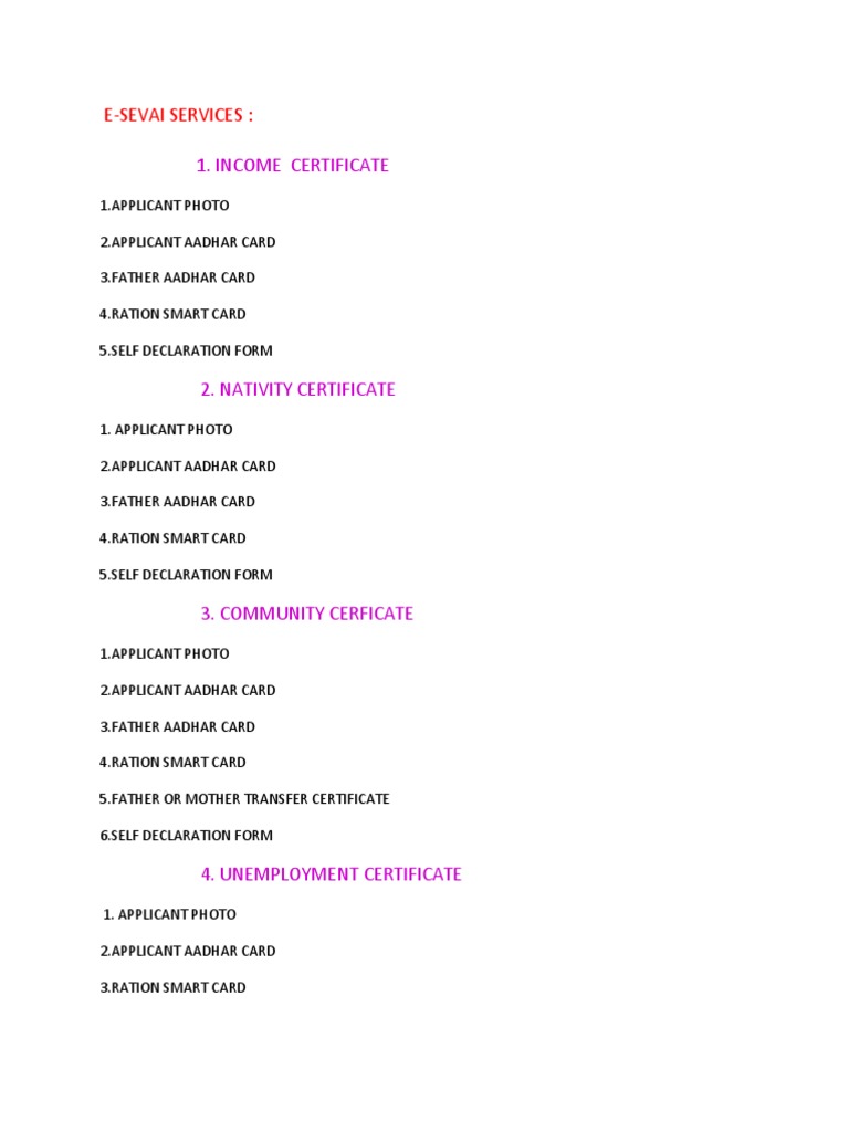 List of Documents | PDF | Birth Certificate | Government