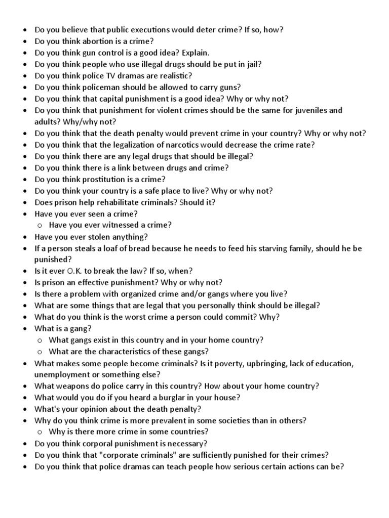 Crime and Punishment Discussion 10 Aug | PDF | Capital Punishment | Crimes