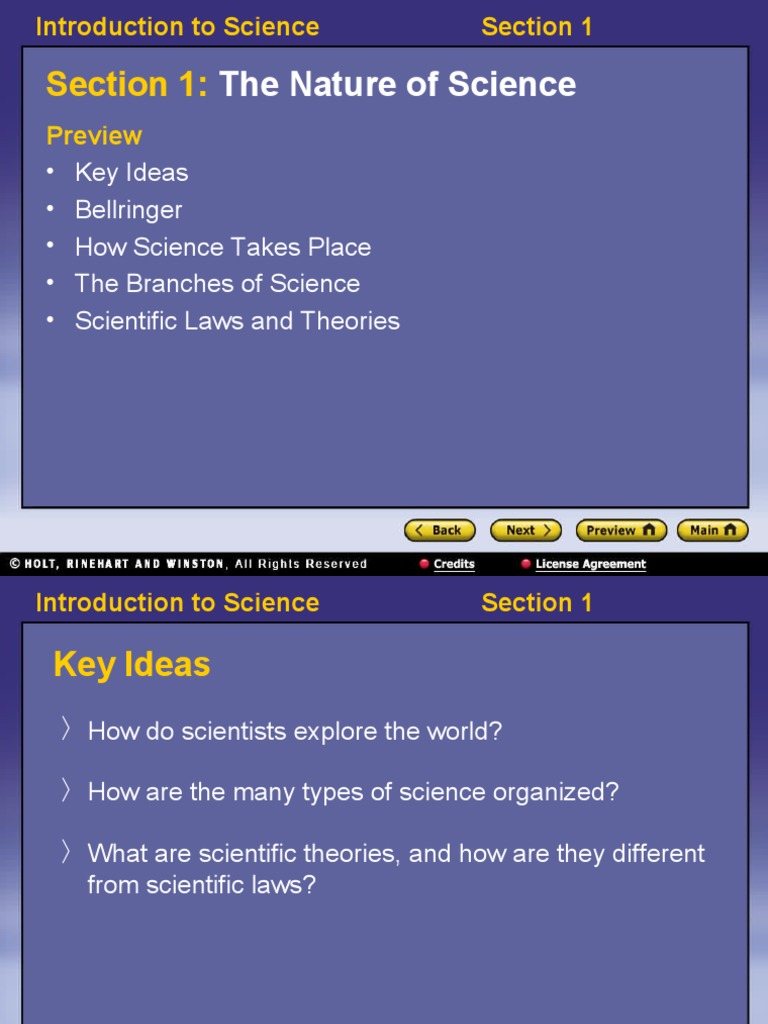 The Nature of Science: Section 1 | Download Free PDF | Science | Theory