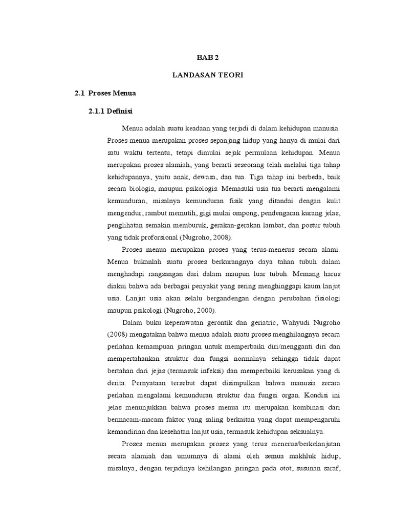 Teori dan Proses Menua pada Lansia | PDF