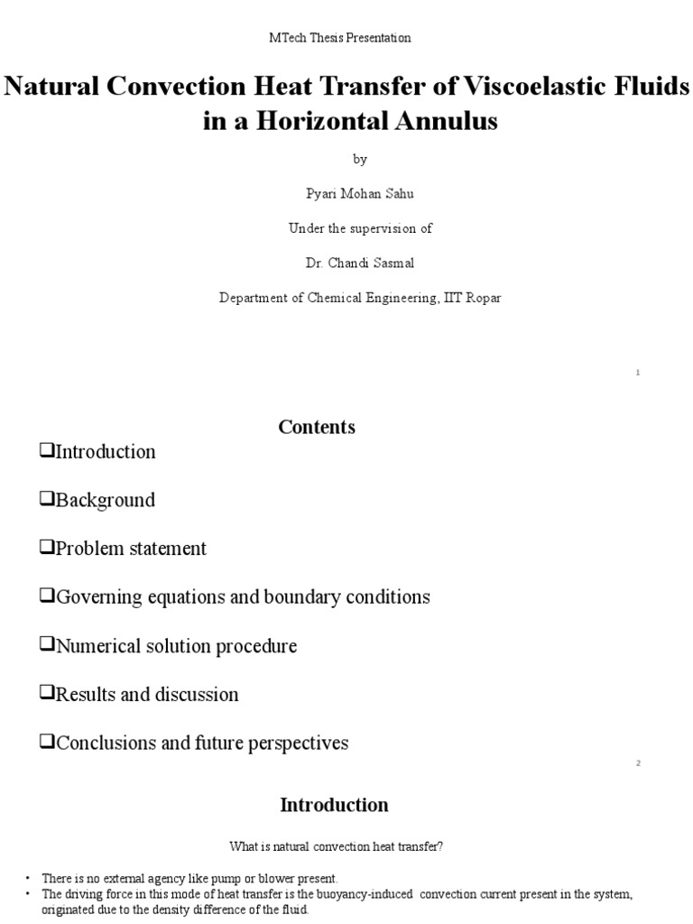 Natural Convection Heat Transfer of Viscoelastic Fluids in A Horizontal Annulus | PDF | Heat ...