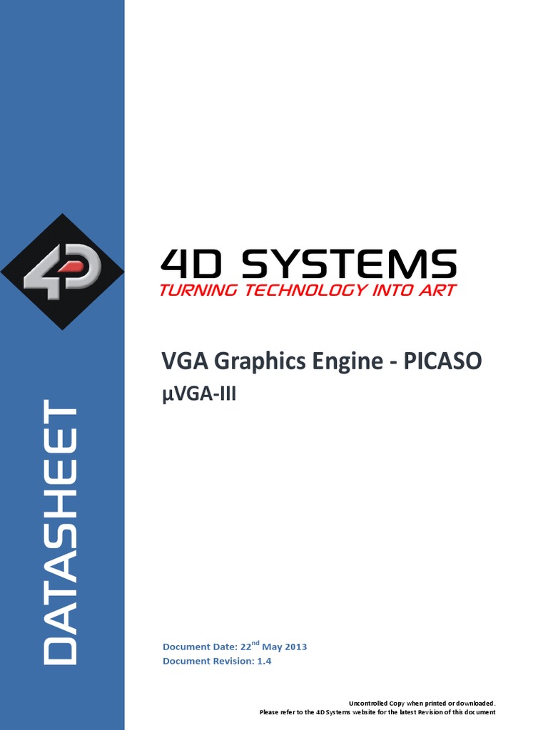 4D Systems: VGA Graphics Engine - PICASO | PDF | Electrical Engineering ...