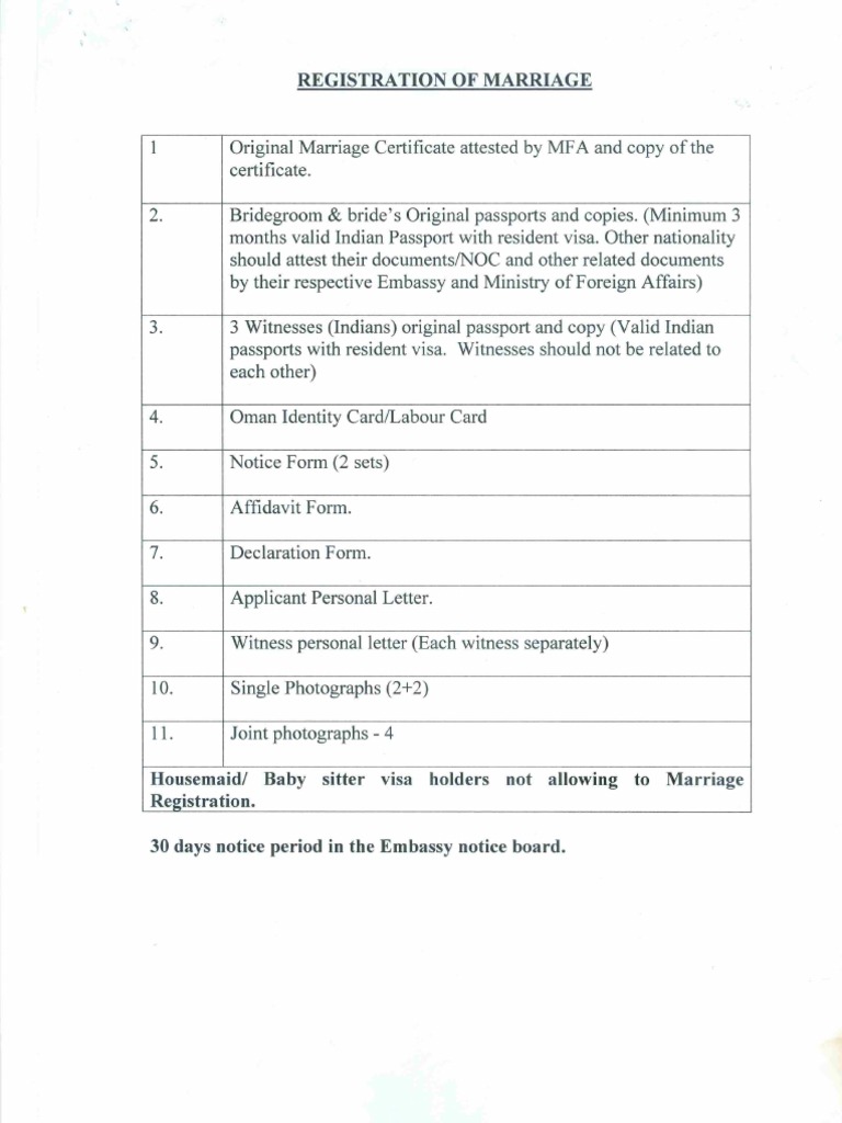 Registration of Marriage Forms | PDF